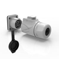 China White IP67 Power Connector Plug Moisture Proof 3 Core Male Powercon for sale