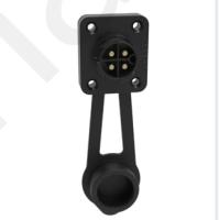 China Solder 4pin M19 Connector Overmolded Black Nylon PA66 Aluminum Alloy Shell for sale