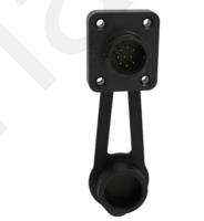 China M19 Connector 9pin Black 5A Solder Overmolded Aluminum Alloy Shell Nylon IP67 for sale