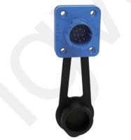 China M19 Connector 9pin Blue 5A Solder Overmolded Aluminum Alloy Shell Nylon IP67 for sale