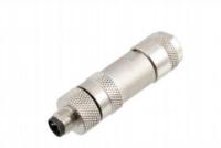 China IP67 3/4pin M8 Straight Male Metal Assembled Plug with Screw Terminal Industrial for sale