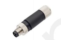 China Industrial M8 Straight Male Metal Plug with 3/4pin Screw Terminal IP67 Waterproof for sale
