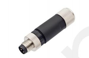 China Industrial M8 Straight Male Metal Plug with 3/4pin Screw Terminal IP67 Waterproof for sale