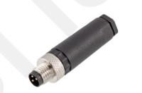 China IP67 M8 Straight Male Plastic Assembled Plug with Screw Terminal 3/4pin for sale