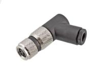 China Waterproof M8 Angled Female Plastic Assembled Plug Screw Terminal 3/4pin IP67 for Outdoor for sale