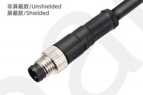 China 3/4/6/8A M8 Straight Male Overmolded Plug with IP67 Rating and Overmolded Plug Design for sale