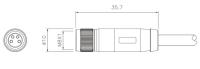 China IP67 M8 Straight Female Overmolded Plug with Damping 3-8A 5B 4D for sale