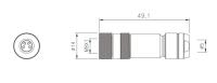 China Industrial Grade M8 Straight Female Metal Plug with Screw Terminal IP67 for sale