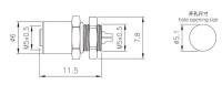 China M5 Female Front Mount Socket Solder Screw M5*0.5 3/4pin 20A  IP67 for sale