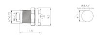 China Industrial M5 Female Back Mount Socket Solder Screw 20A IP67 3 / 4pin For Connections for sale