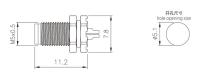 China M5 Male Back Mount Socket Solder Screw M5*0.5 3/4pin 20A  IP67 for sale