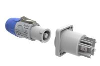 China 20A 250V Circular Power Connector Indoor 3 Conductor Connector Powercon for sale