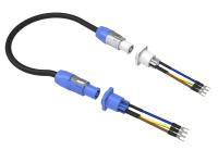 China waterproof circular connector 3 Pin Circular Power Connector Electrical Powercon Male PA6 Material for sale
