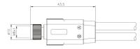 China Outdoor Applications M8 Female 1 to 2 Overmolded Plug with Waterproof IP67 Rating 3-8A for sale