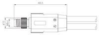 China Waterproof 1 To 2 Overmolded M8 Male Plug 3 - 8A IP67 For Outdoor Applications for sale