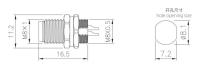 China Male Front Mount M8 Circular Connector 60V 3A IP67 Rating With 3/4pin Screw Terminal for sale