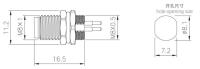China Industrial M8 Male Front Mount Socket with 3/4pin Screw Terminal IP67 Waterproof for sale