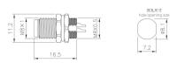 China IP67 Waterproof Industrial M8 Male Front Mount Socket With 3/4pin Screw Terminal for sale