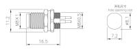 China Industrial M8 Male Front Mount Socket PCB 5crew M8*0.5 with IP67 Waterproof and 3/4pin Screw Terminal for sale