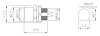 China IP67 Waterproof Industrial M8 Female Socket with Front Mount and 3/4pin Screw Terminal for sale