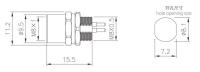 China Industrial M8 Female Front Mount Socket PCB Screw M8*0.5 With 3/4pin Screw Terminal IP67 Waterproof for sale