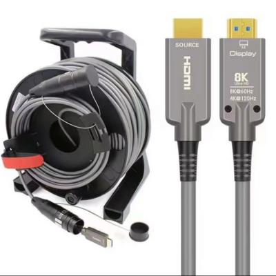 China HDMI2.1 HD Armored Optical Fiber Cable for sale