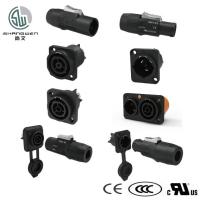China Electrical Plastic Female Powercon Connector 3 Pin High Current Capacity for sale