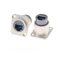 China RJ45 CAT6 Zinc Alloy Square Data Connector Dustproof Audio Connector for Industrial Electronics Accessories for sale