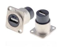 China USB 2.0 Zinc Alloy Square Data Connector for Dustproof Audio Data Housing Material for sale