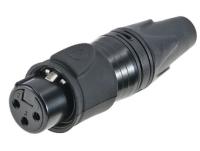 China Waterproof IP65 XLR Connector 3 Pin Male Socket Gold-plated Contact Pin Zinc Alloy Shell for sale