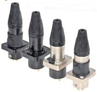 China Waterproof IP65 XLR Connector 3 Pin Male Socket Gold-plated Contact Pin Zinc Alloy Shell for sale