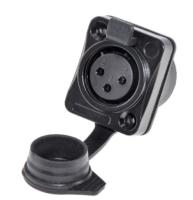 China Outdoor Audio Video Connector Waterproof 3 Pin XLR Plug With Female Gender for sale