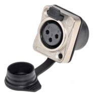 China Outdoor Audio Video Connector Waterproof 3 Pin XLR Plug With Female Gender for sale