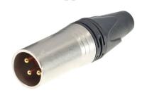 China Outdoor Audio Video Connector Waterproof 3 Pin XLR Plug With Female Gender for sale
