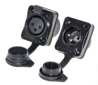 China Outdoor Audio Video Connector Waterproof 3 Pin XLR Plug With Female Gender for sale