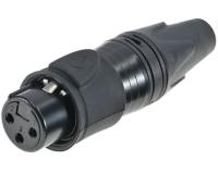 China Industrial Electronics Accessories Female Waterproof 3 Pin XLR Connector for Audio Video Outdoor and Waterproof for sale