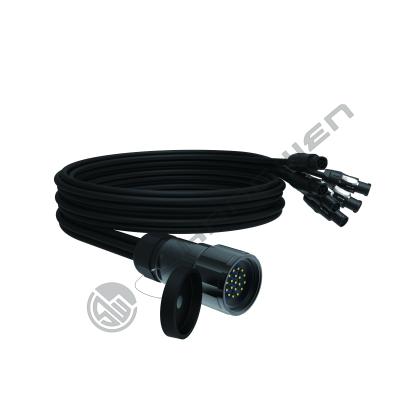 China Powercon True1 Industrial Application IP67 Waterproof Male Connectors Split Cable Extension 6 Head Power Cord for Commercial for sale