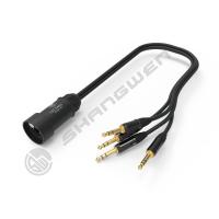 China 4 Channel XLR Male Jack Connector Stereo Plug Audio Extension Cable RJ45 Shielded Network Adapter Cables for sale