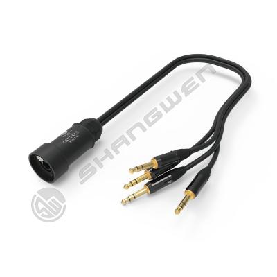 China 4 Channel XLR Male Jack Connector Stereo Plug Audio Extension Cable RJ45 Shielded Network Adapter Cables for sale
