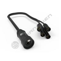 China 4-Channel 3-Pin XLR Adapter Cable with RJ45 Female Converter Xlr 3 Male Pins to Power Application Extension Connector Cable for sale