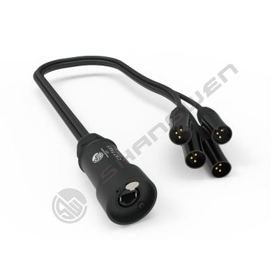 China 4-Channel 3-Pin XLR Adapter Cable with RJ45 Female Converter Xlr 3 Male Pins to Power Application Extension Connector Cable for sale