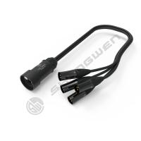 China 4-Channel 3-Pin XLR Adapter Cable with RJ45 Female Converter Xlr 3 Male Pins to Power Application Extension Connector Cable for sale