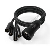 China 4-Channel 3-Pin XLR Adapter Cable with RJ45 Female Converter Xlr 3 Male Pins to Power Application Extension Connector Cable for sale