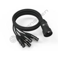 China 4 Channel PVC Jacket XLR Female Male Connectors to Cat5 Cat6 DMX RJ45 DMX512 Snake Audio Cable for Professional Audio for sale