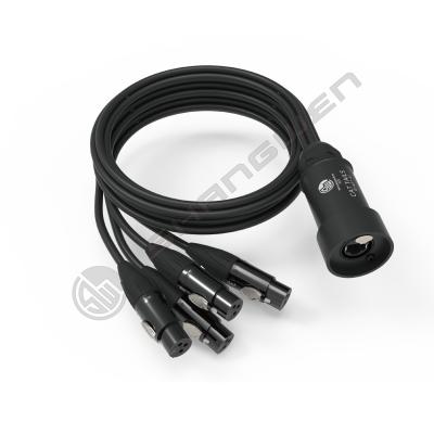 China 4 Channel PVC Jacket XLR Female Male Connectors to Cat5 Cat6 DMX RJ45 DMX512 Snake Audio Cable for Professional Audio for sale