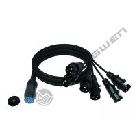China 19-Pin Socapex Extension Cable with 6-Way Break-Out 16A Power Cable Assembly Stage Lights LED Moving Head Connectors for sale