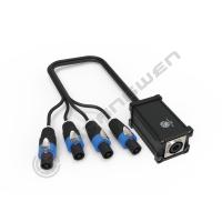 China 4 Channel 4 Pin Female Connector Electrical Glass Reinforced OEM OFC Loud Speaker Cable with Speakon Junction Box for sale