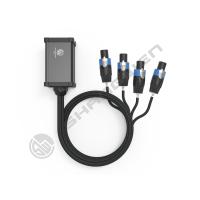 China 4 Channel 4 Pin Female Connector Electrical Glass Reinforced OEM OFC Loud Speaker Cable with Speakon Junction Box for sale