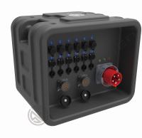 China Stage Light Power Distribution Box 12 Channels 32A 5 Pin Style Waterproof for sale