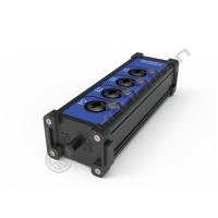 China 4-Channel Cat 5/6 Ethernet XLR Aluminum Ethernet Converter DMX RJ45  to 4 6.35 Combo Connectors Cable Audio Adaptor Extender Box for sale
